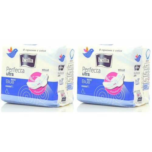 BELLA Прокладки женские гигиенические Perfecta Ultra Maxi blue soft, 8 шт, 2 упаковки