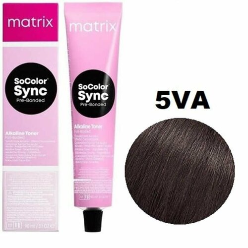 Matrix SoColor Sync Pre-Bonded 5VA светлый шатен перламутровый пепельный 90 мл