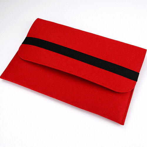 Чехол-конверт войлочный для ноутбука 15.6-16 дюймов, размер 40-27-2 см, красный