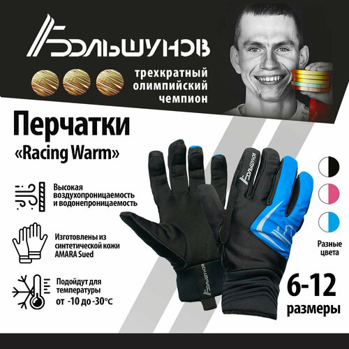 Перчатки Александр Большунов, размер 9, синий