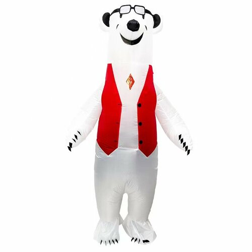 Надувной карнавальный костюм Медведь в очках
