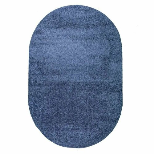 Ковер овальный Синий 2 х 3 м мягкий, пушистый, с высоким ворсом, на пол для комнаты Белка Фьюжн 44107_46122