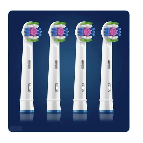 Насадки для электрических зубных щеток совместимы с 3-D White, 4 шт