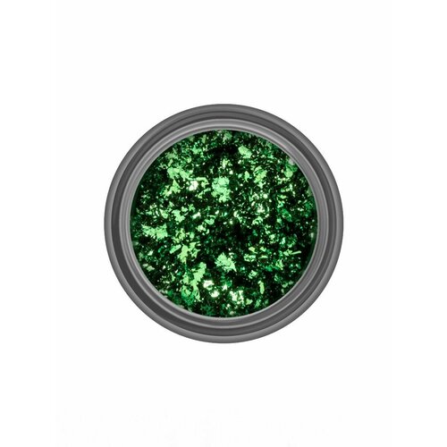 Пигмент для ногтей с эффектом металлик ZET-20 Зеленый Бисер