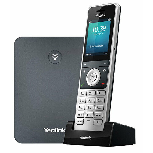 YEALINK DECT-трубка Yealink W76P DECT (база W70B+трубка W56H) до 10 SIP-аккаунтов, до 10 трубок на базу, до 20 одноврем. Вызовов