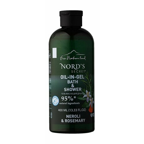 Тонизирующий гель для душа с ароматом нероли и розмарина / 400 мл / Nord's Secret Bath & Shower Oil-In-Gel Neroli & Rosemary