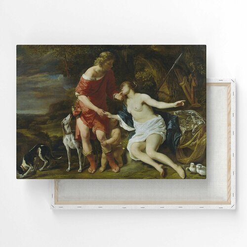 Картина на холсте, репродукция / Фердинанд Бол - Venus en Adonis / Размер 40 x 53 см