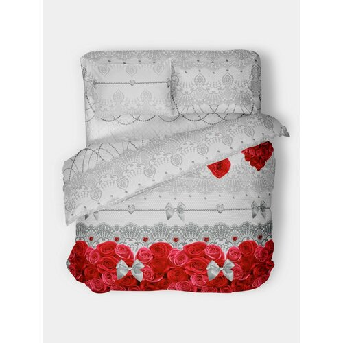 Комплект постельного белья KTEX Валентинка 2-спальный поплин