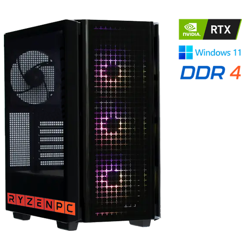 Настольный компьютер RyzenPC GAME 83502413 (AMD Ryzen 5 5600X 3.7 ГГц, AMD B550, 32 DDR4, SSD: 2000 Гб, SSD: 1000 Гб, NVIDIA GeForce RTX 3050 8 Гб, WI-FI, Без привода, 650 Вт, Deepcool CG540, Windows 11 Pro)