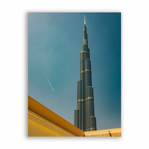 Постер, плакат на бумаге / Дубай - Бурдж-Халифа / Размер 40 x 53 см