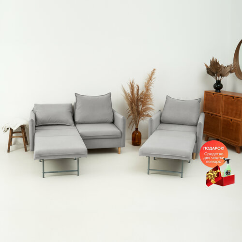 Комплект мебели диван и кресло BRENDOSS 340 цвет серый