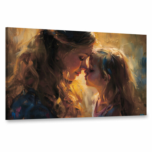 Интерьерная картина 100х60 "Мама и дочка"