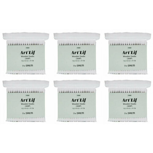 The Saem Палочки ватные Art'Lif Wooden Swabs, 6 уп /