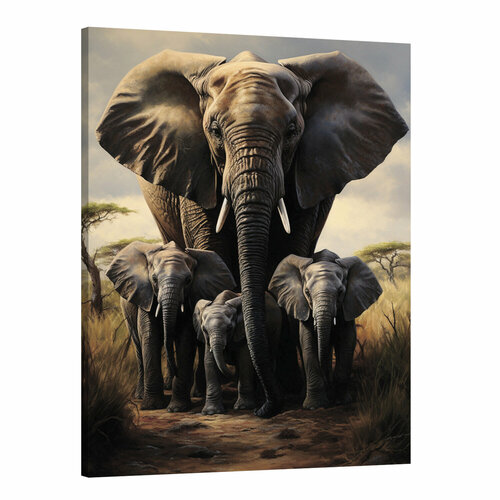 Интерьерная картина 50х70 "Животные на холсте: красота"