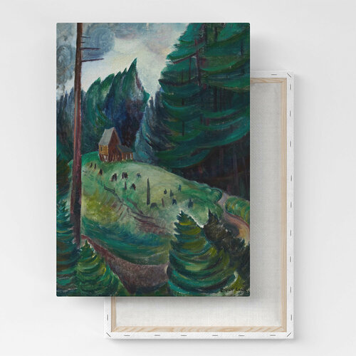Картина на холсте, репродукция / Эмили Карр - House Near Woods / Размер 40 x 53 см