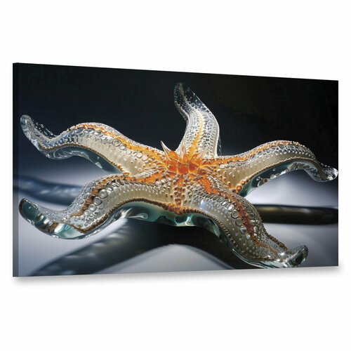 Интерьерная картина 100х60 "Морская звезда и волшебство подводного царства"