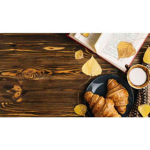 Картина на холсте 110x60 LinxOne "Осень чашка wood cup colorful" интерьерная для дома / на стену / на кухню / с подрамником