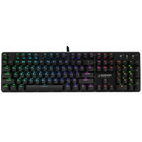 Игровая механическая клавиатура ARDOR GAMING Blade Optical, Kailh Red, 104 клавиши, RGB, проводная, чёрная.