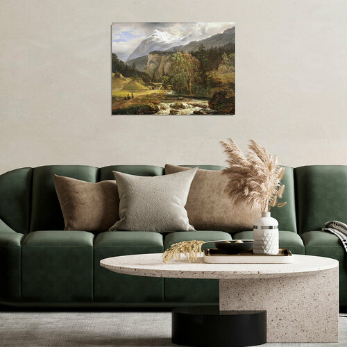 Картина на холсте, репродукция / Юхан Кристиан Даль - Alpine Landscape / Размер 30 x 40 см