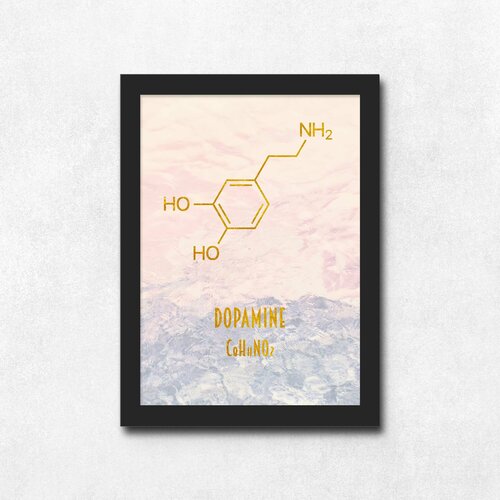Постер "Дофамин", ламинированный, А4, биохимический плакат