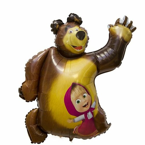 Фольгированная фигура с гелием - Маша и Медведь (89 см)