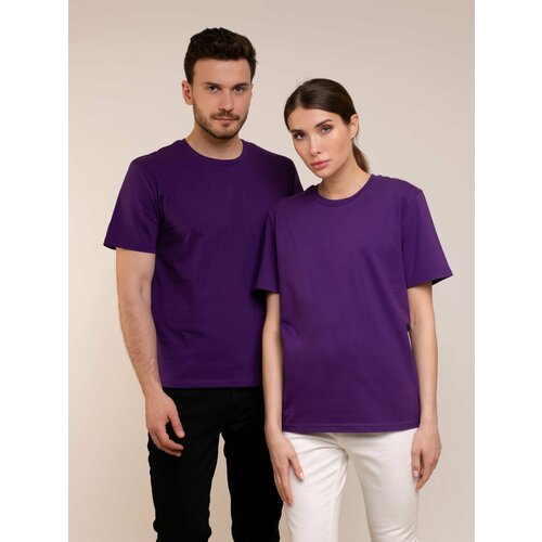 Футболка Uzcotton футболка мужская UZCOTTON однотонная базовая хлопковая, размер 50-52\XL, фиолетовый
