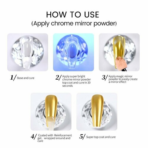 Born Pretty, Топовое покрытие Chrome-Mirror Top Coat 56095, 10 мл