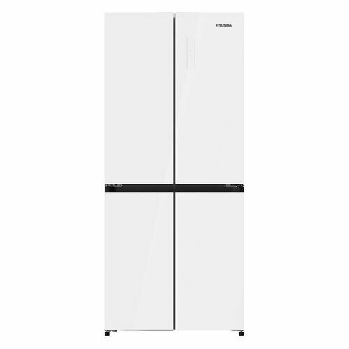 Холодильник трехкамерный Hyundai CM4542F Total No Frost, Side by Side, белое стекло