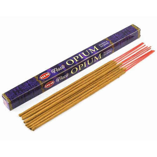 Hem Flora Masala Incense Sticks OPIUM (Масала благовония опиум, Хем), уп. 8 палочек.