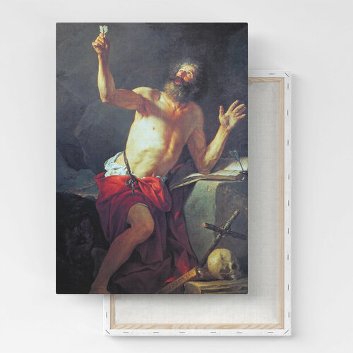 Картина на холсте, репродукция / Saint jerome par david / Жак Луи Давид / Размер 40 x 53 см
