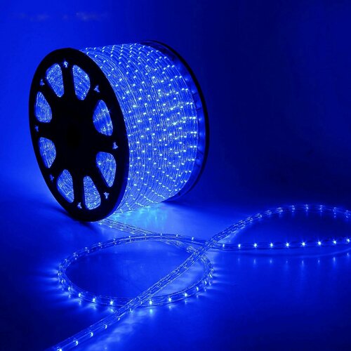 Световой шнур 13 мм, интерьерная праздничная гирлянда дюралайт, новогодняя электрогирлянда-нить, уличная светодиодная лента на Новый год, IP65, 100 м, 36 LED/м, 220 В, 3W, чейзинг, свечение синее