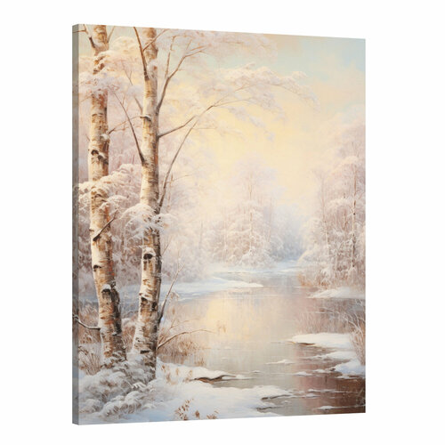 Интерьерная картина 50х70 "Снежная красота"