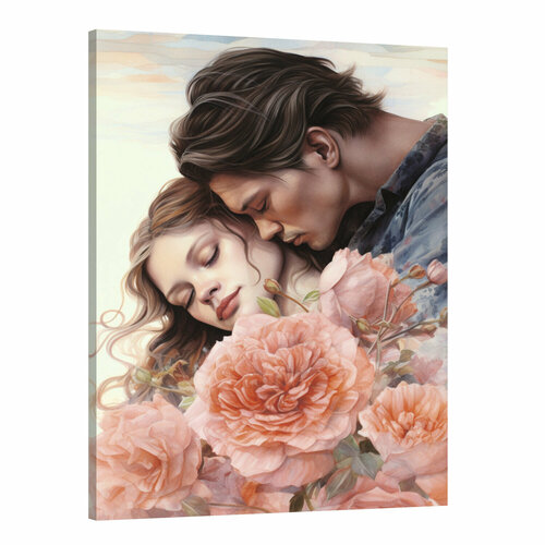 Интерьерная картина 50х70 "Расцвет любви в искусстве"