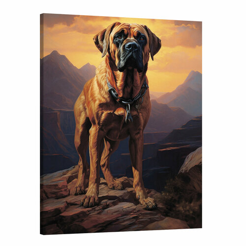Интерьерная картина 50х70 "Собака-хранитель"