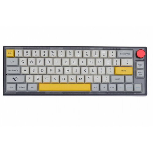 Клавиатура беспроводная/проводная Epomaker TH66 Pro Keyboard (Flamingo Black Theory) (TH66Pro-BLK-THE-Flam)