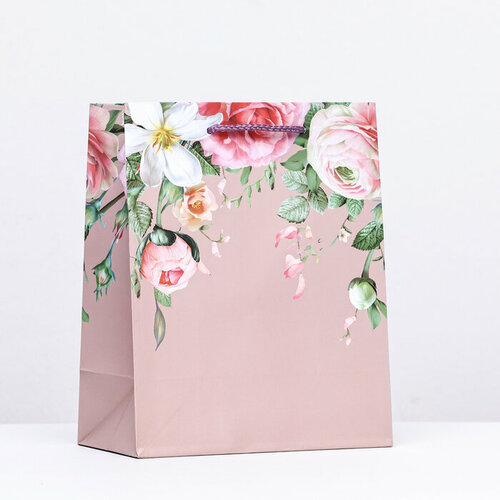 Пакет подарочный "Висячие цветы", 18 х 22,3 х 10 см (комплект из 22 шт)