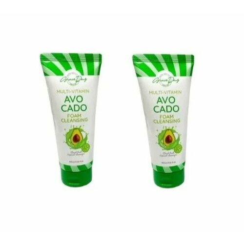 Grace Day Пенка для умывания с экстрактом авокадо multi-vitamin avocado foam cleanser, 100 мл, 2 шт