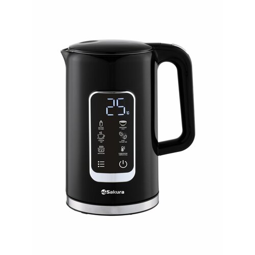 Чайник электрический SA-2179 DBK Premium, 1,7 литра, черный, с сенсорным дисплеем