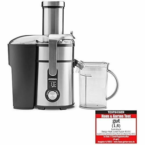 GASTROBACK 40151 Design Multi Juicer Digital, профессиональный двигатель мощностью 1300 Вт, загрузочный желоб XXL (диаметр: 84 мм), 5 скоростей