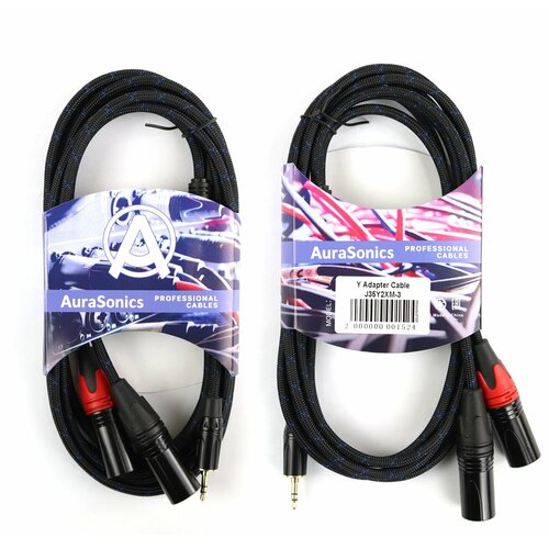 AuraSonics J35Y2XM-3 Y-кабель jack 3.5 — 2 x XLR, 3м