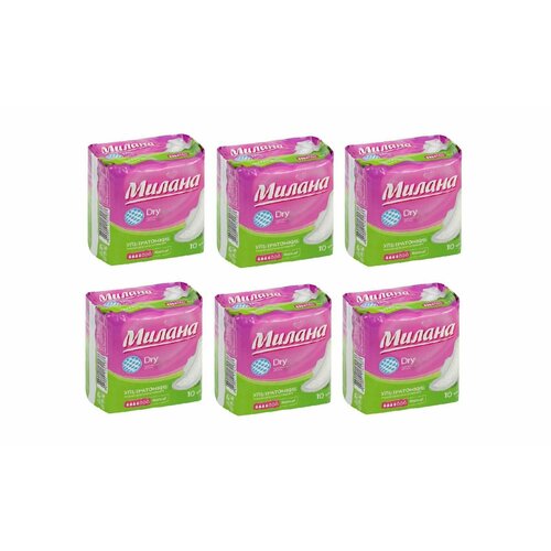 Милана Прокладки женские Dry Normal, ультратонкие, 10 штук, 6 упаковок