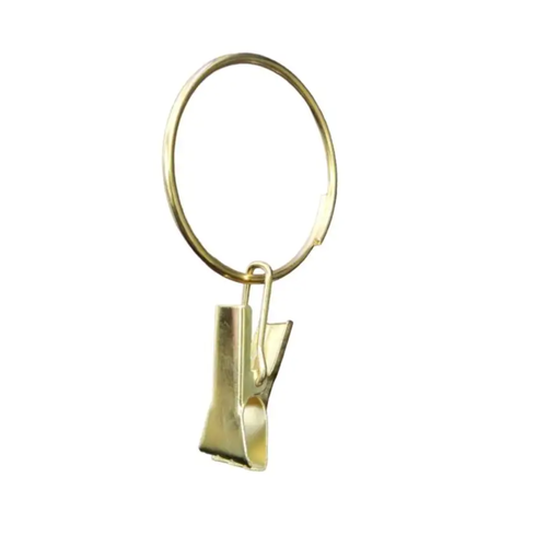Крючки-зажимы усиленные, кольцо диаметром 29 мм, 20 шт, цвет золотой