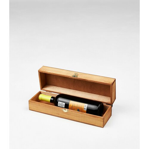 Подарочная коробка для вина, деревянный пенал 35х10,5х9,5 см орех, Правильная упаковка