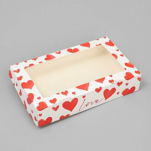 Коробки под конфеты сырники, кондитерская упаковка «Love», 20 х 12 х 4 см (комплект из 30 шт)