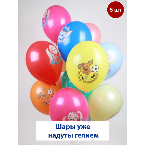 Воздушные шары с гелием на день рождения Барбоскины 7 шт