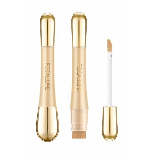 FOCALLURE Консилер с кистью Soft Matte Complete Concealer, 8 г, 02 Теплый Светлый