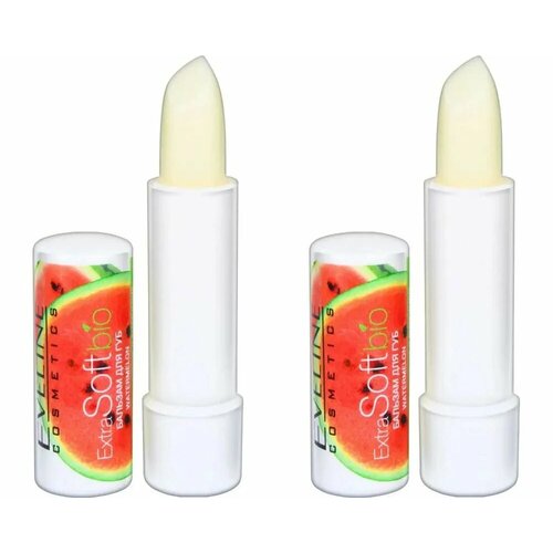 Бальзам Eveline Cosmetics для губ EXTRA SOFT bio Watermelon, 2 шт