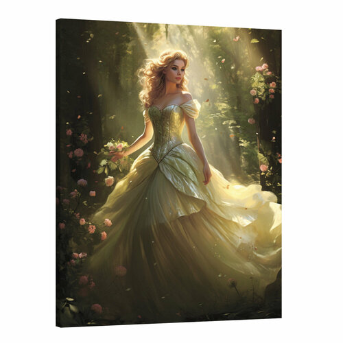 Интерьерная картина 50х70 "Принцесса в волшебном лесу"