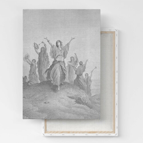 Картина на холсте, репродукция / Jephthah"s Daughter Comes / Гюстав Доре / Размер 40 x 53 см