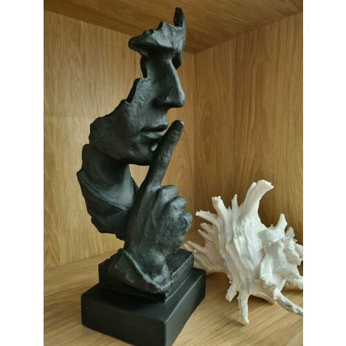 Гипсовая статуэтка, фигура для дома и интерьера, лицо Тишина
